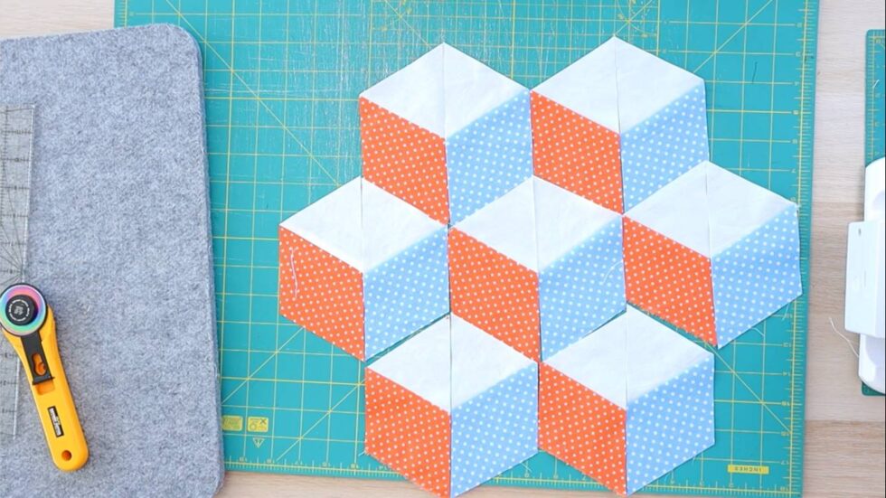 How to Make 3D Tumbling Quilt Blocks (No Y-Seams) - Sew Easy by Sandy